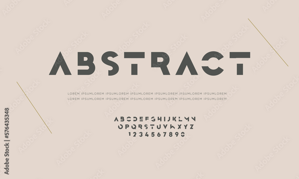 Abstract minimal modern alphabet fonts. Modern creative alphabet ...