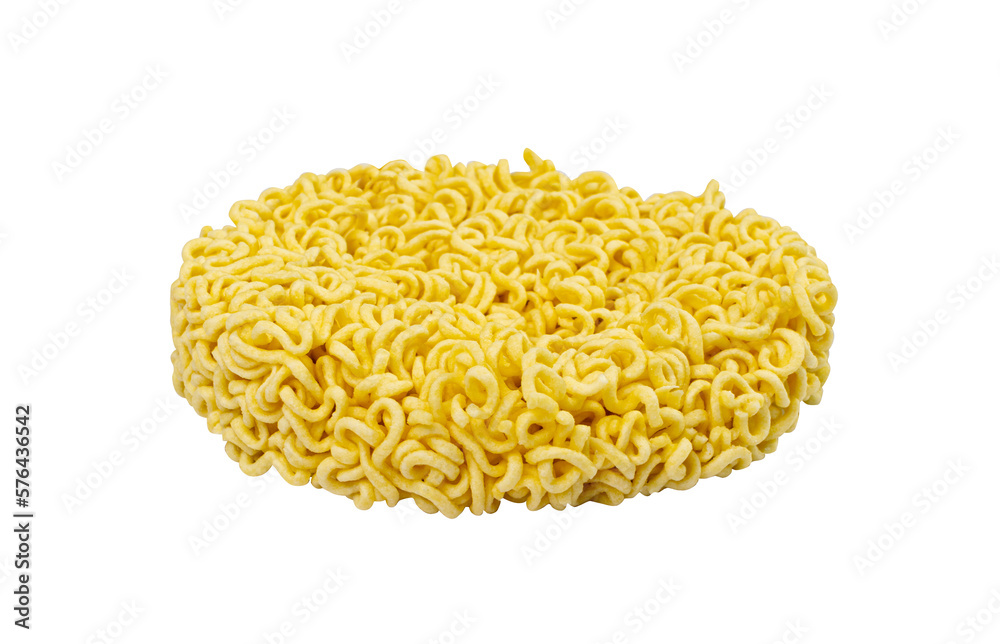 Dry Instant Noodles Isolated, Round Asian Pasta, Traditional Korean ...