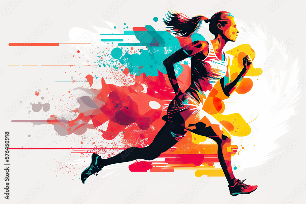 Abstract Running Art