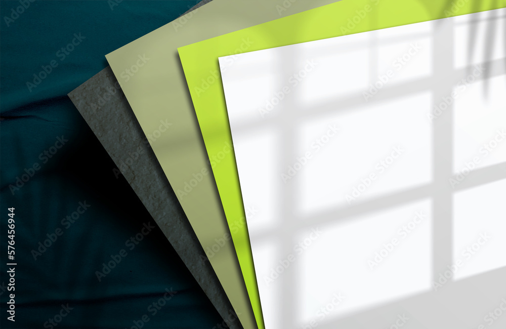 paper logo mockup. Square paper mockup with realistic shadows ...