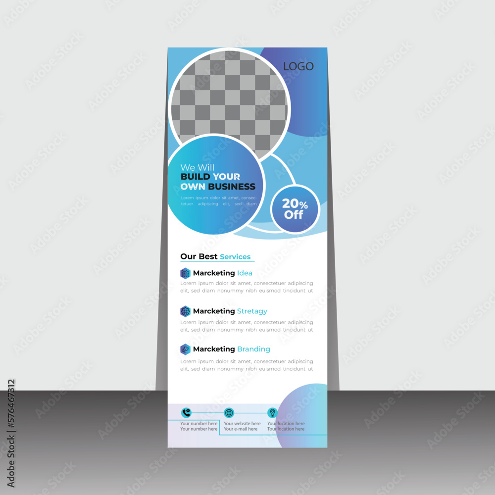 stylish modern roll up standee banner design professional roll up stand ...