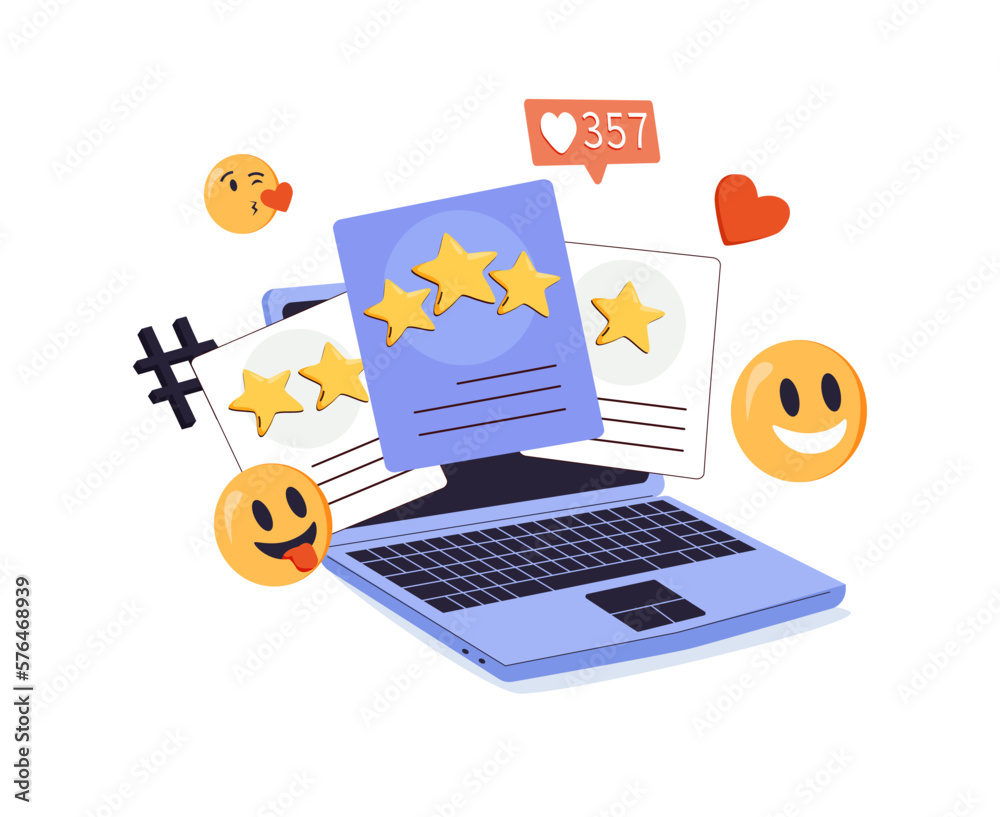 Smile feedback customers in emoji circles with joyful to sad. rating ...