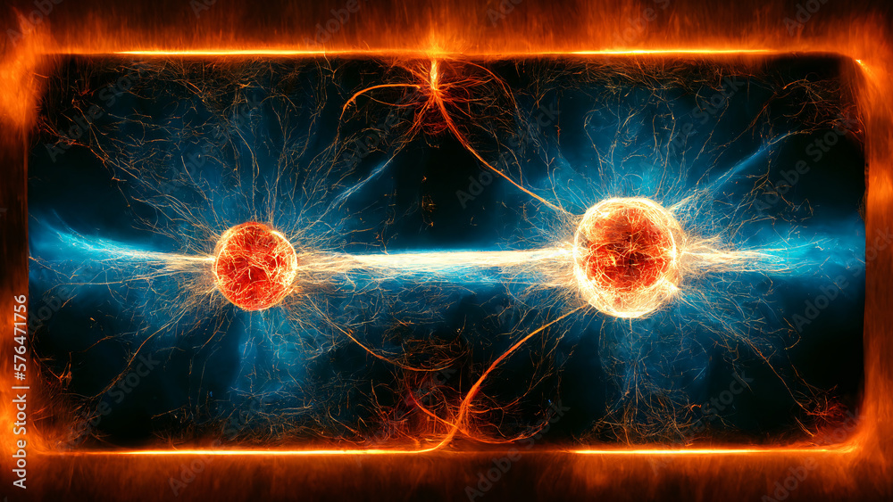 Quantum Nuclear Fusion Entanglement, 3d Representation, AI Generative ... Quantum Nuclear Fusion Entanglement, 3d Representation, AI Generative ...