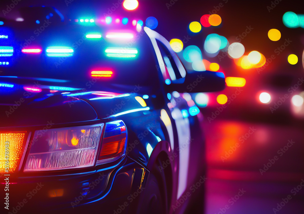 Police lights of the Police car. Police car with red and blue emergency ... Police lights of the Police car. Police car with red and blue emergency ...