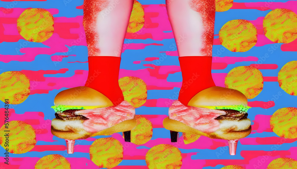 Junk food personified, the walking burger, you are what you eat ...