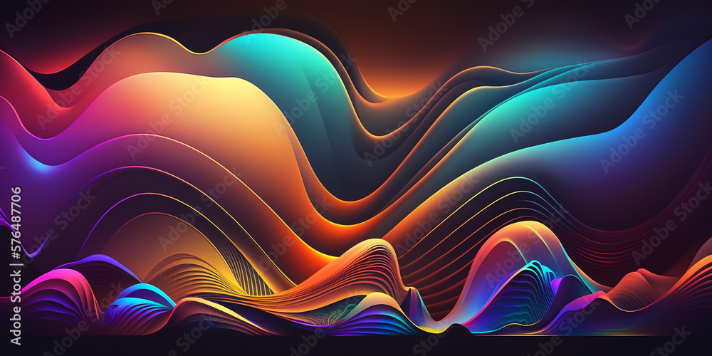 3d multidimensional vector abstract background, cosmic multicolour ...