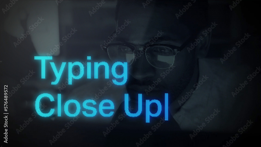 Computer Screen Typing Close Up Stock Template | Adobe Stock