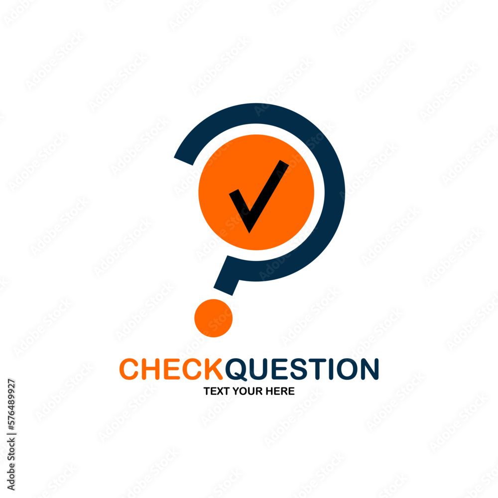 Check question logo vector design. Suitable for business, education ...