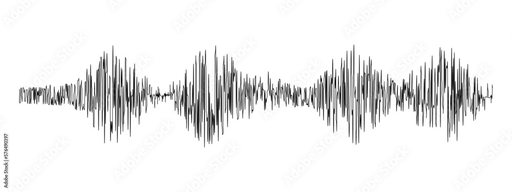 Polygraph or seismograph diagram isolated on white background ...