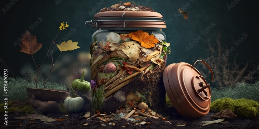 Composting gardening with sustainable techniques, concept of Organic ...