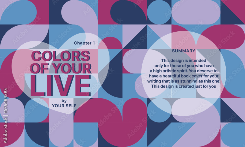 Colorful Abstract background for book cover design. Pastel color pallet ...