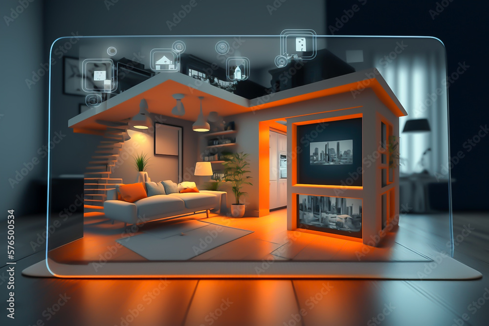 smart home house management system using augmented reality, illstration ...