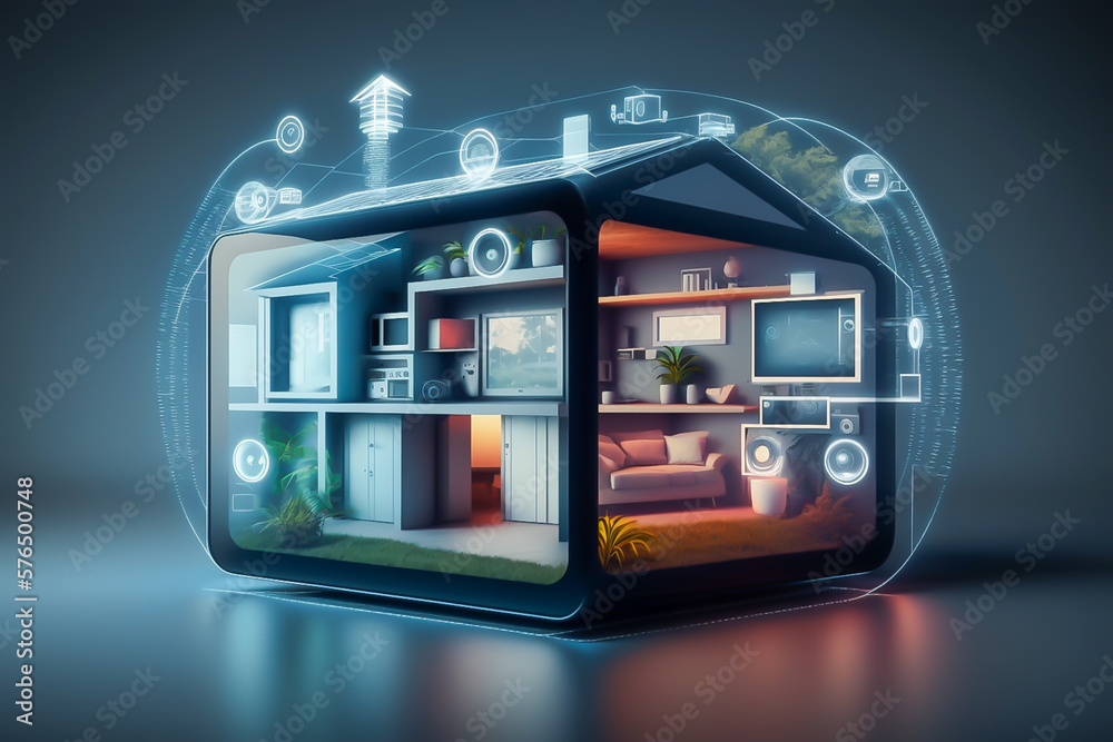 smart home management system using augmented reality, future concept ...
