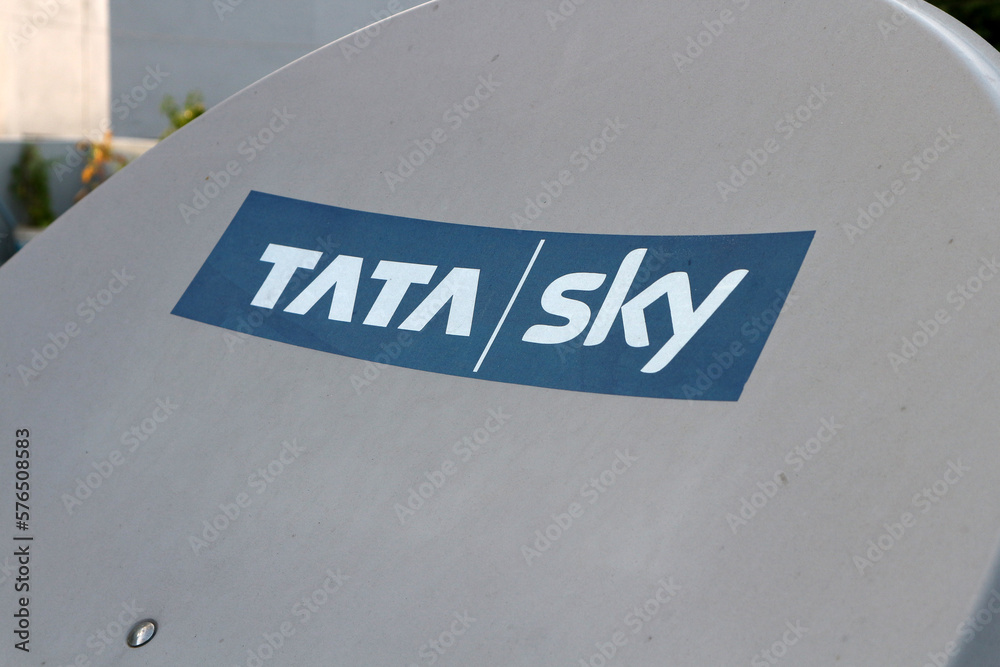 An aerial with The Tata Group logo in Tirupati, India on January 2 ...