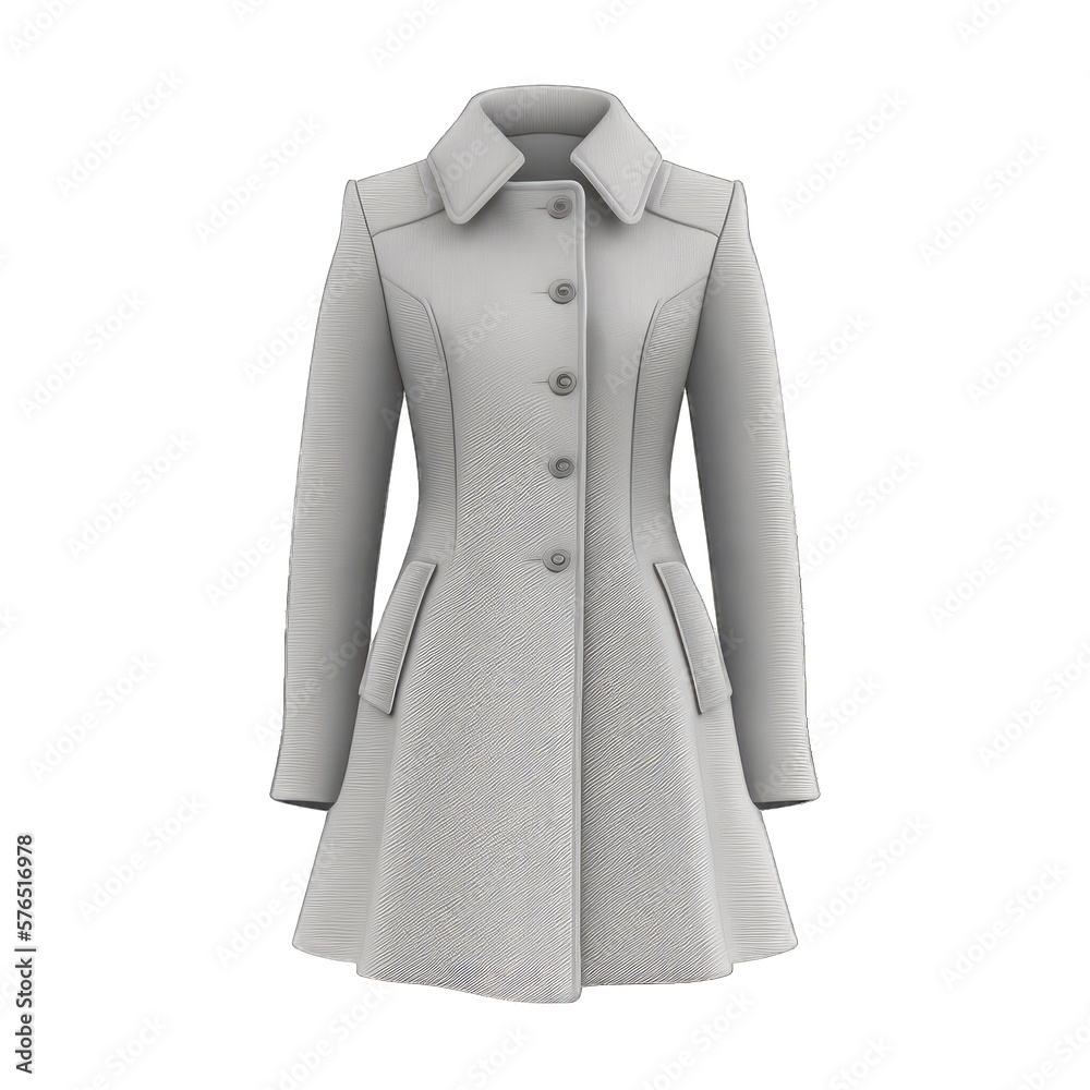 Woman coat isolatedon transparent background. Coat illustration in ...