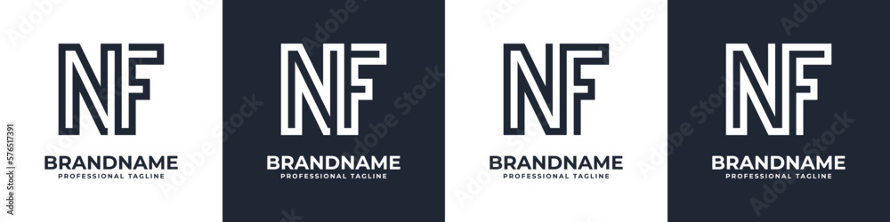 Simple NF Monogram Logo, suitable for any business with NF or FN ...