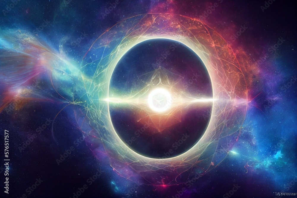 Astral connection, space meditation and universe mindfullnes lifestyle ...