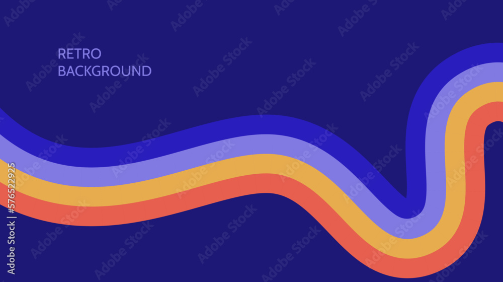 Retro abstract linear background. Colourful wavy lines wallpaper ...