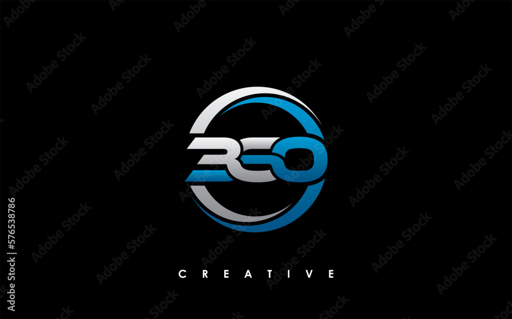 360 Letter Initial Logo Design Template Vector Illustration Stock ...