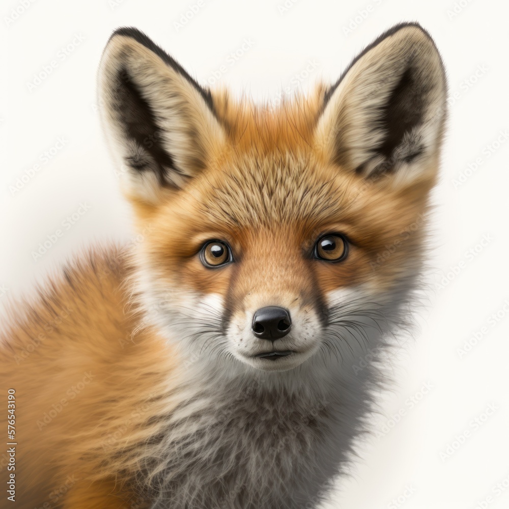 Super Cute Baby fox head Portrait Picture Generative AI Generative AI ...
