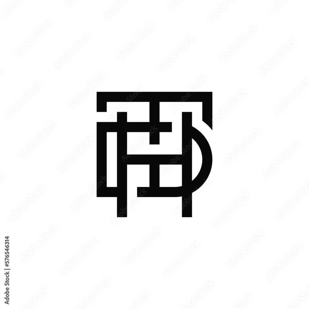 initial three letter DHT shape logo vector Stock Vector | Adobe Stock