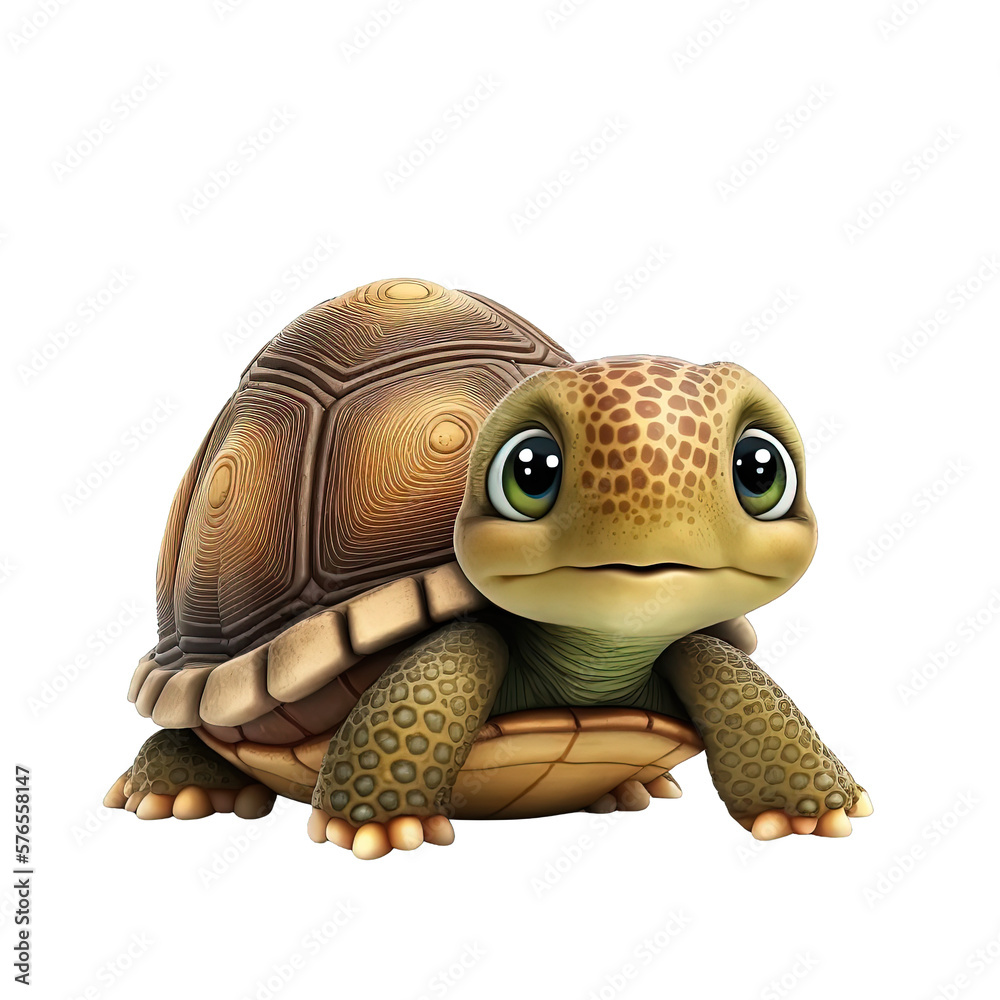 Turtle Cute Anime, Generated AI, Generated, AI Stock Illustration ...