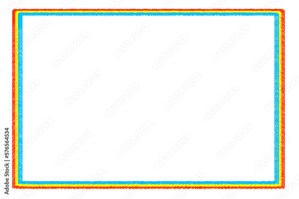 Rectangular banner frames, borders, painted on transparent background ...
