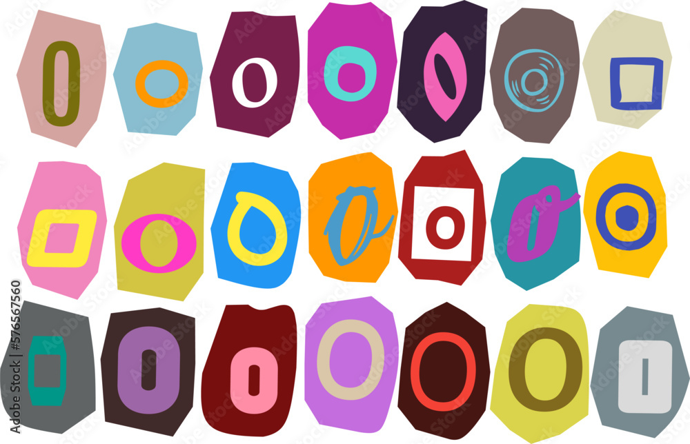 Alphabet o- vector cut newspaper and magazine letters, paper style ...