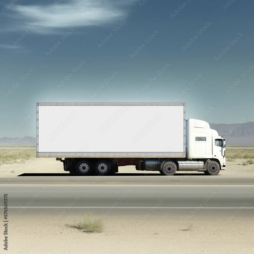 Trailer Truck Blank Ads Signage Mockup - A versatile template for ...