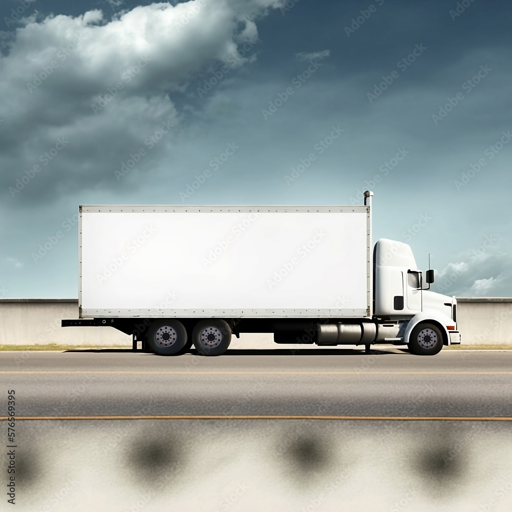 Trailer Truck Blank Ads Signage Mockup - A versatile template for ...
