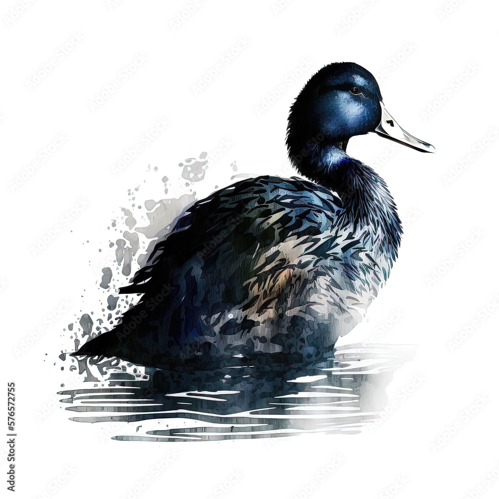 dark blue siloutte of a duck on transparent background simple form PNG ...