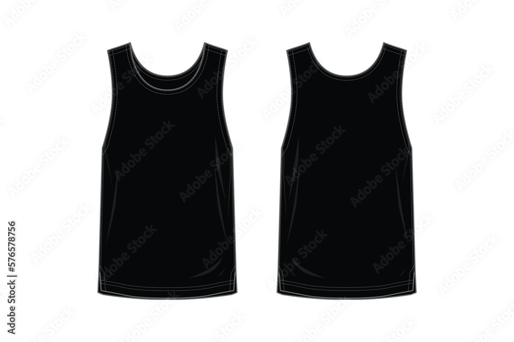 Singlet templates design front and back view vector illustration Stock ...