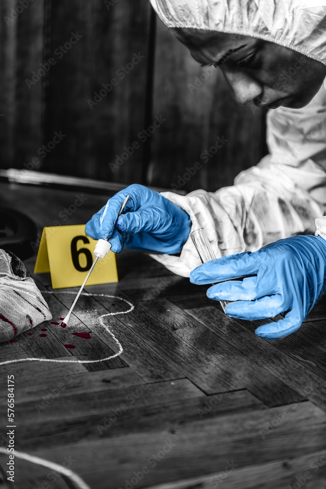 Forensics. Collecting Clues from the Crime Scene Stock Photo | Adobe Stock