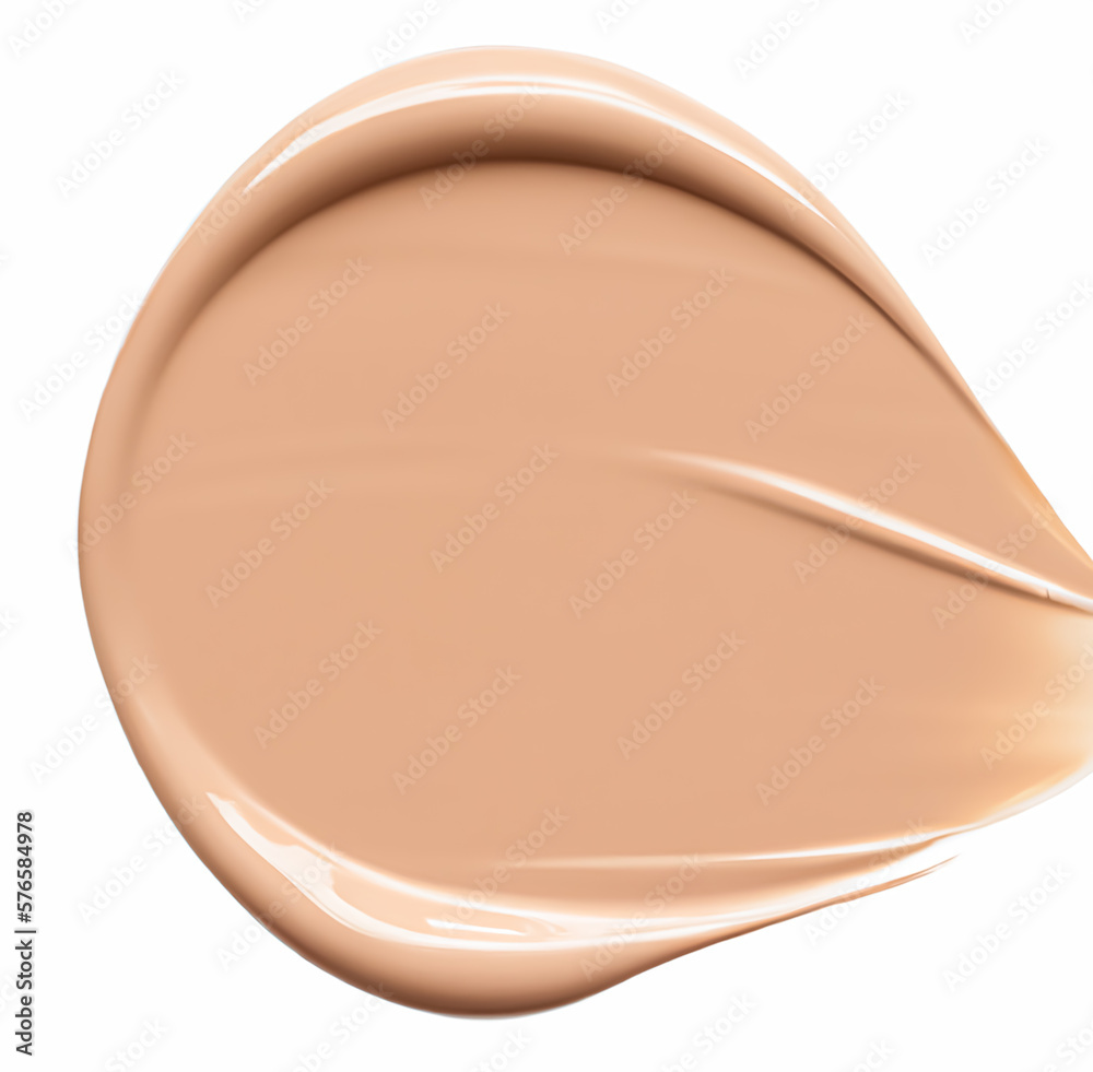 Beauty swatch and cosmetics texture, circle round beige liquid cosmetic ...