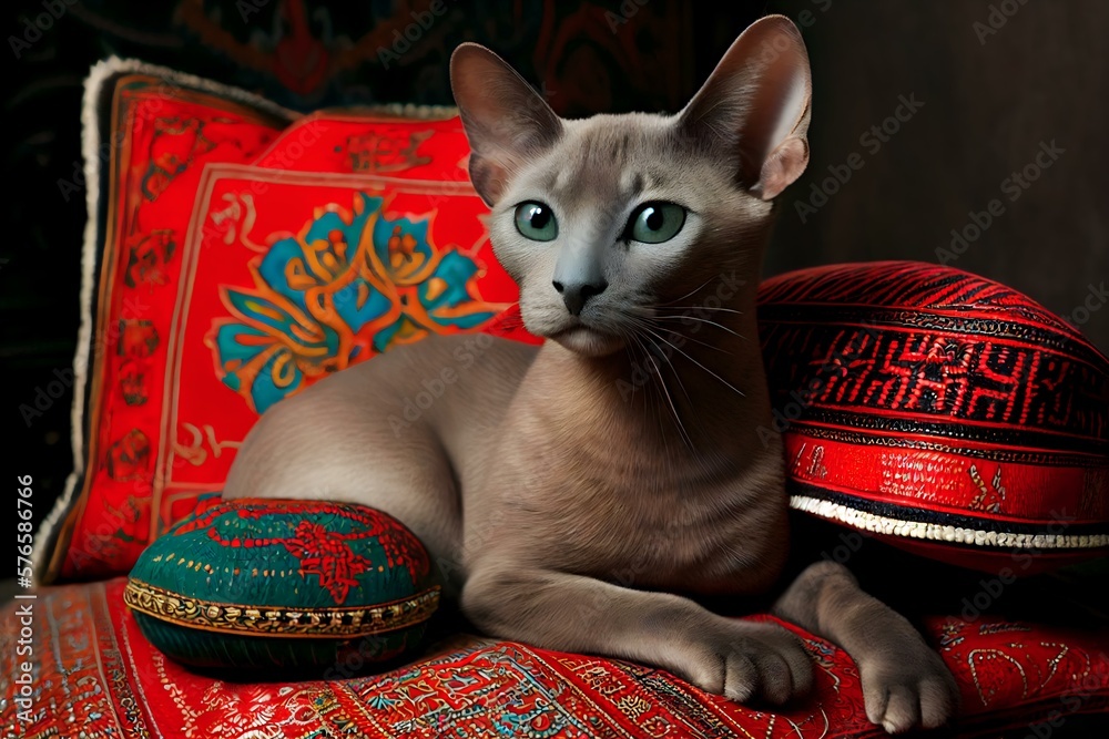 Ukrainian Levkoy cat, which is a new breed developed from a mix of ...