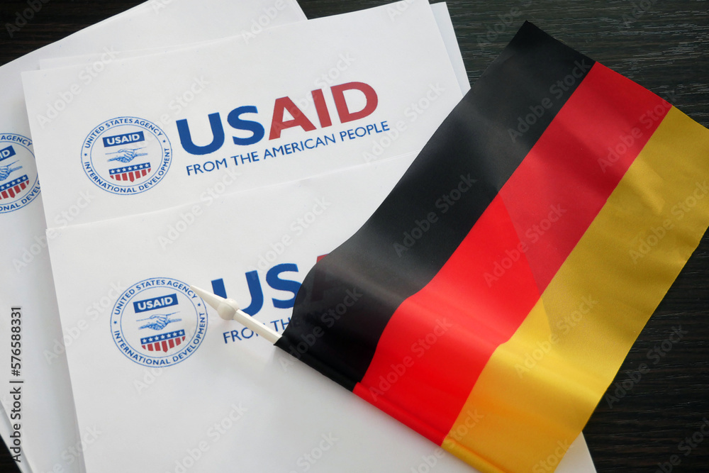 USAid logo and Germany flag, USAid is USA agency for international ...