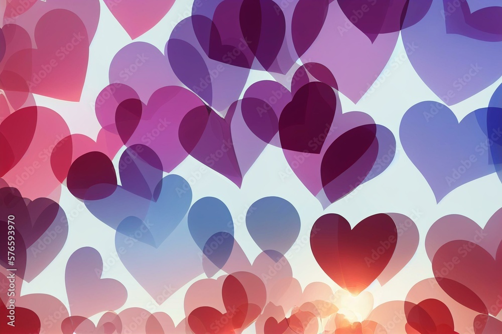 a bunch of hearts that are all different colors and sizes of hearts are ...