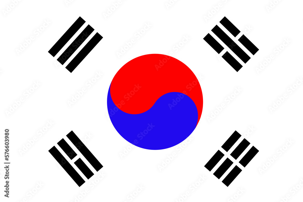 Taegeukgi, the national flag of Korea Stock Illustration | Adobe Stock