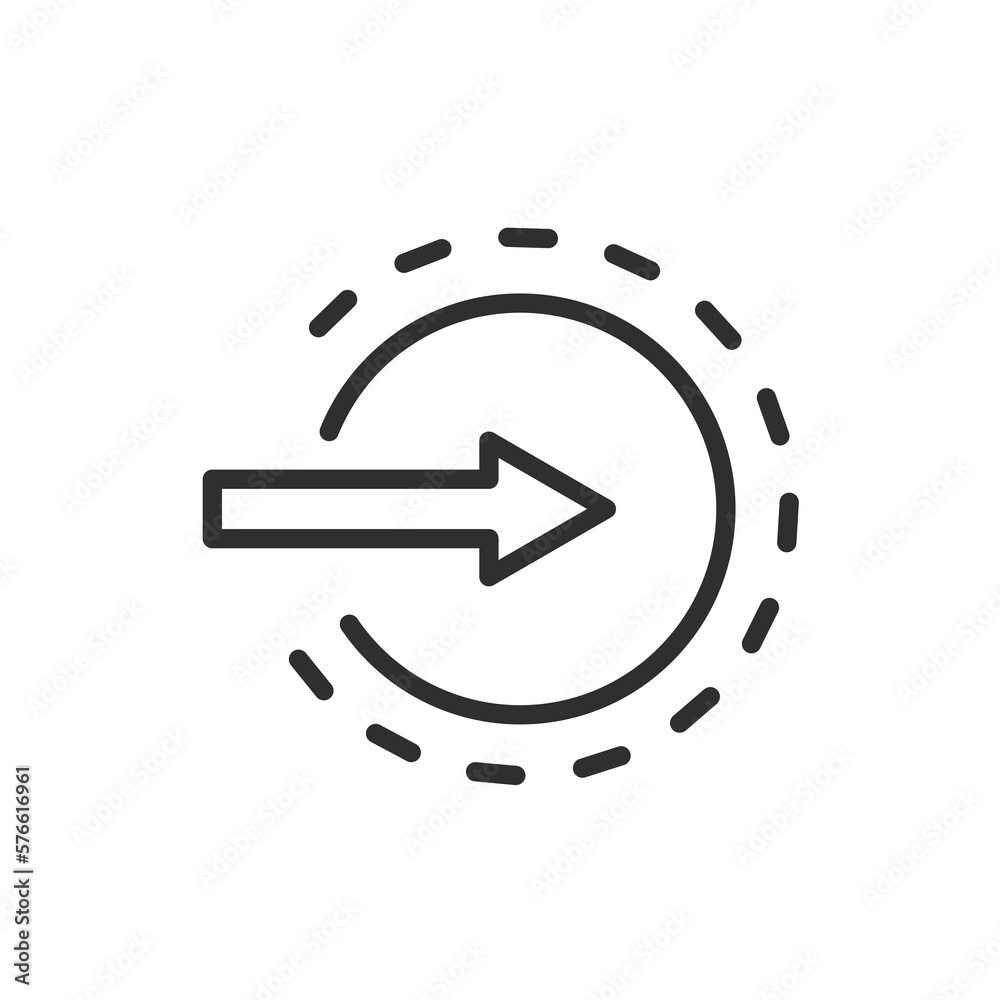 log in icon. Thin line log in icon from artificial intellegence ...