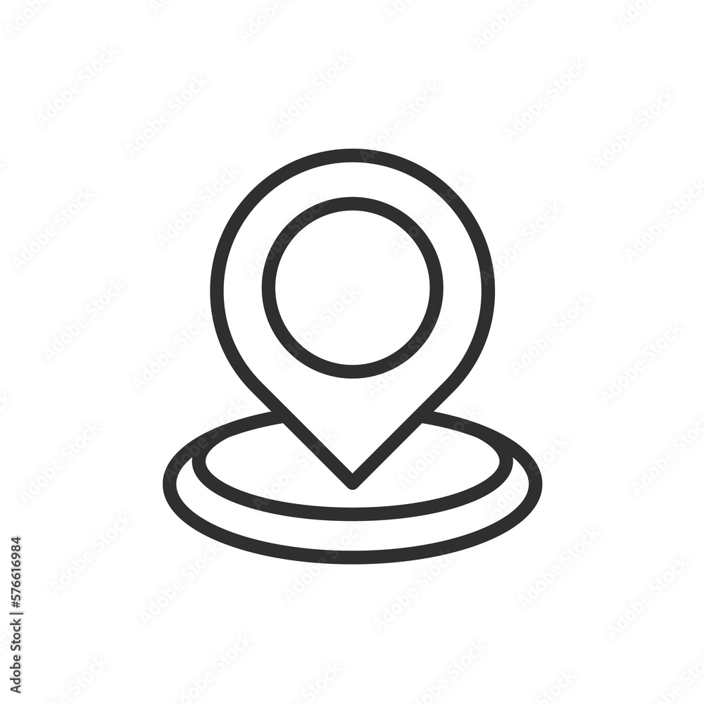 geolocation icon. Thin line geolocation icon from artificial ...