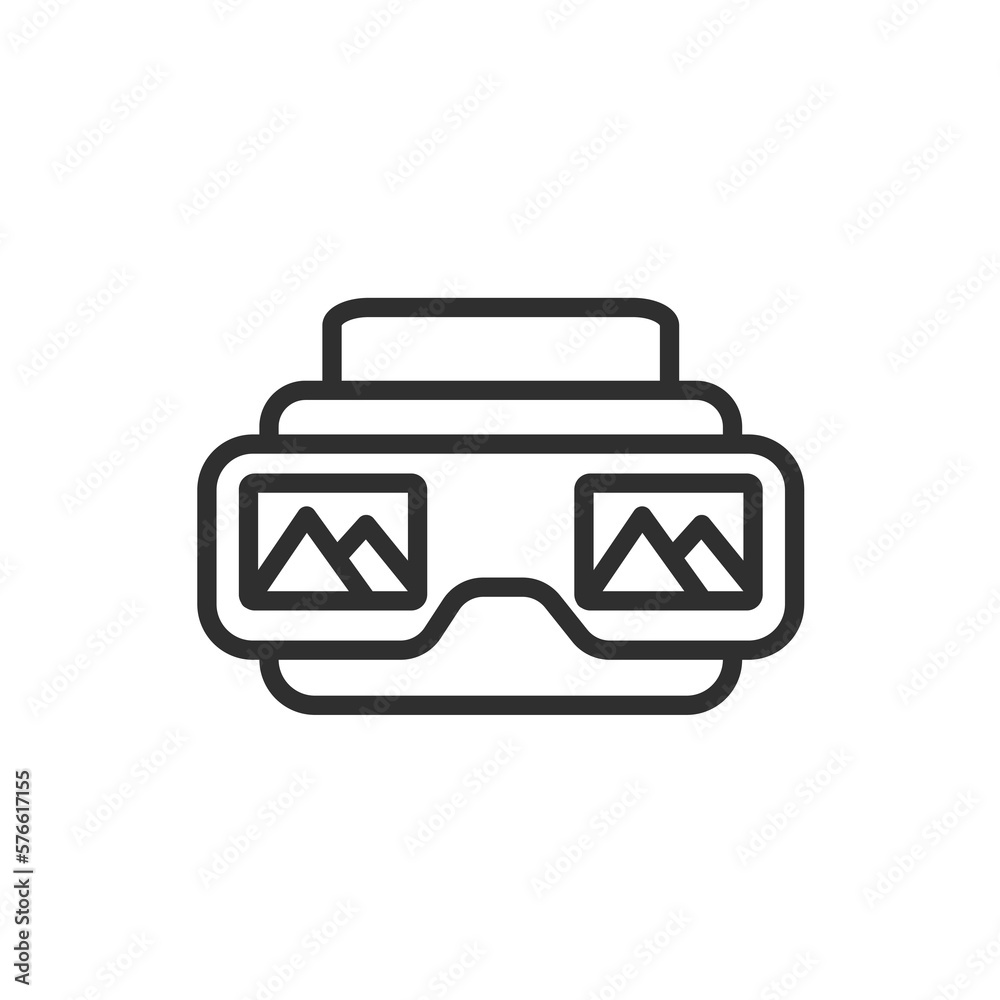 stereoscope icon. Thin line stereoscope icon from artificial ...