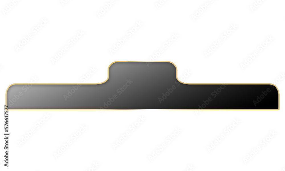gray silver black blank panel with golden stroke line header design ...