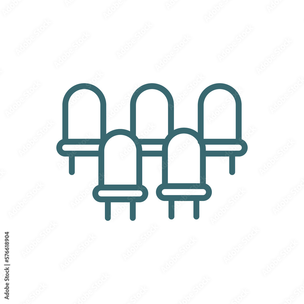 grandstand icon. Thin line grandstand, collection icon from education ...