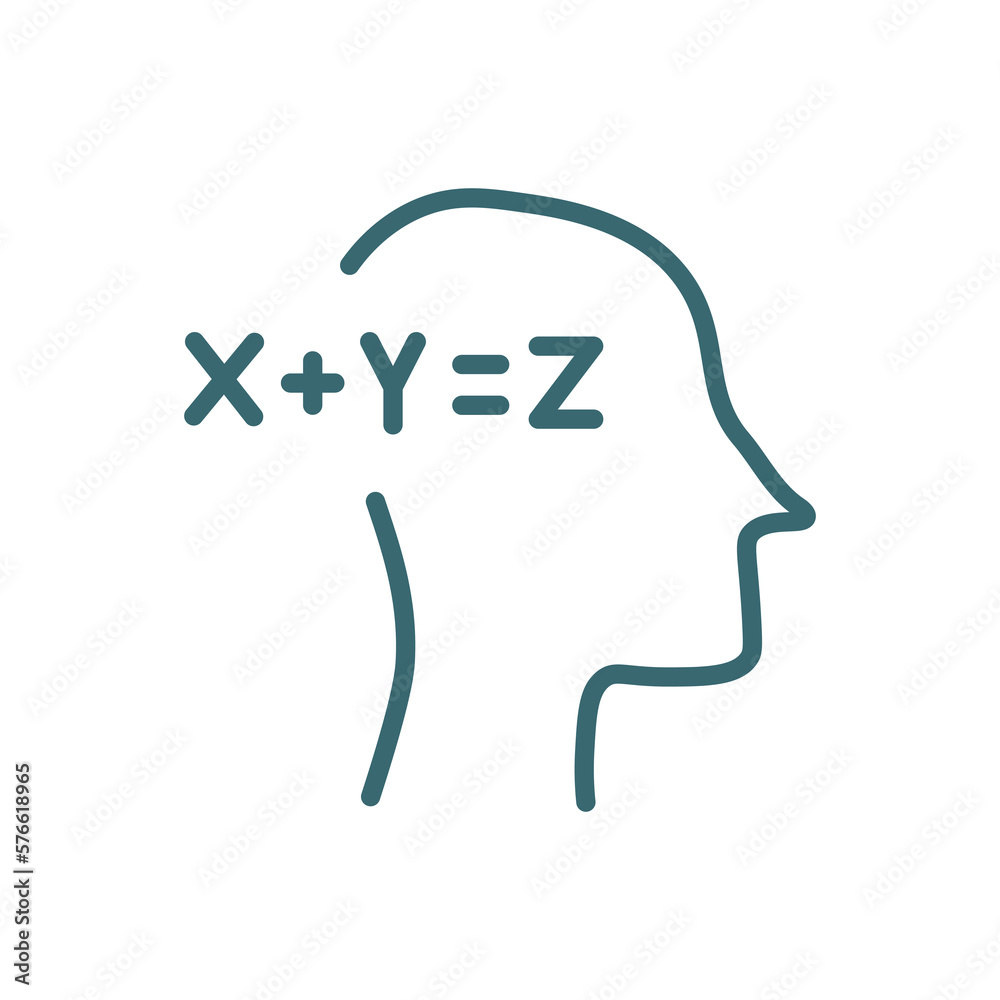 equation icon. Thin line equation, geography icon from education ...