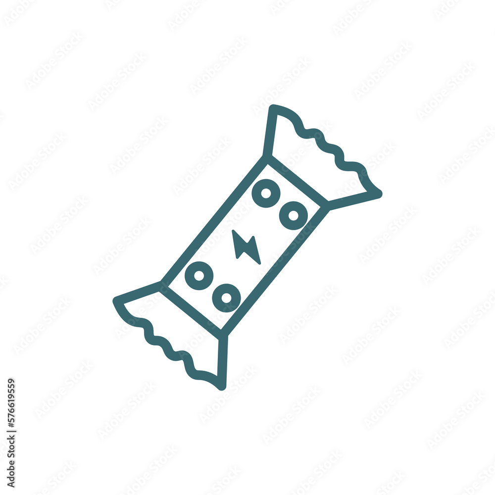 energy snack icon. Thin line energy snack icon from Fitness and Gym ...