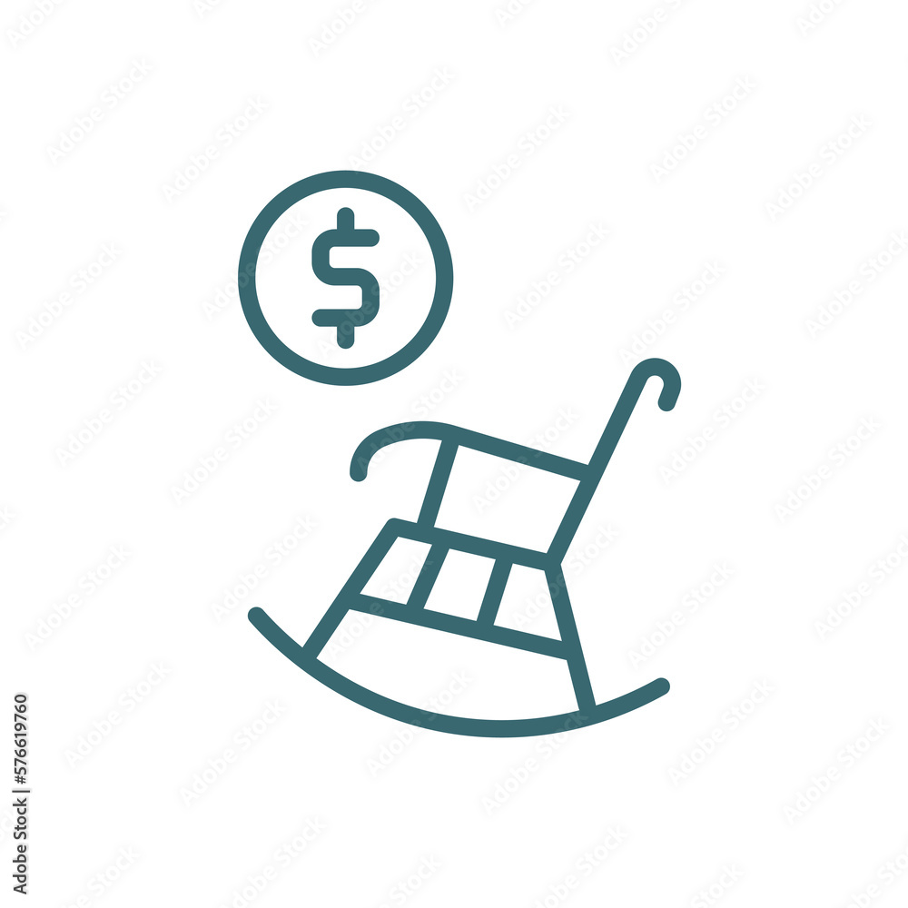 pension icon. Thin line pension icon from Human Resources collection ...