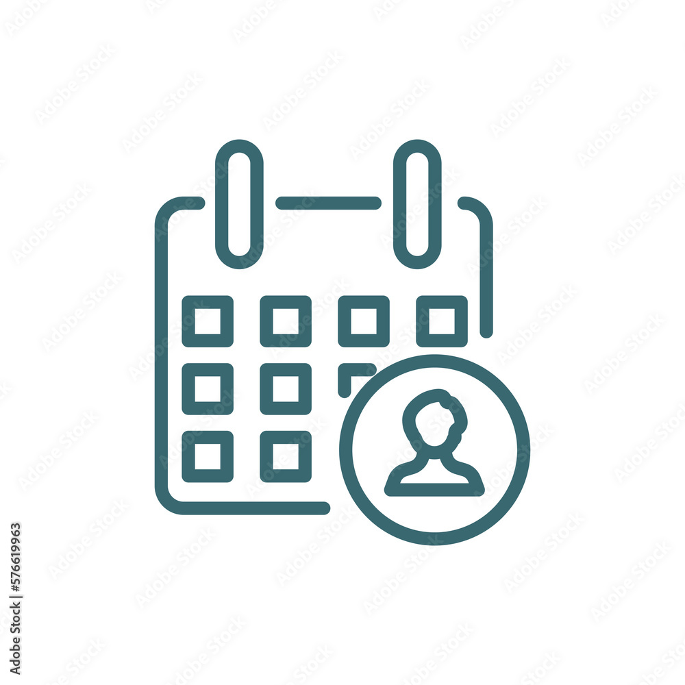 appointment icon. Thin line appointment icon from Human Resources ...