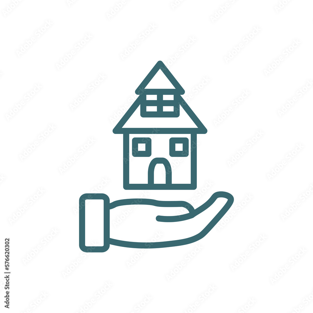 mortgage icon. Thin line mortgage icon from Insurance and Coverage ...