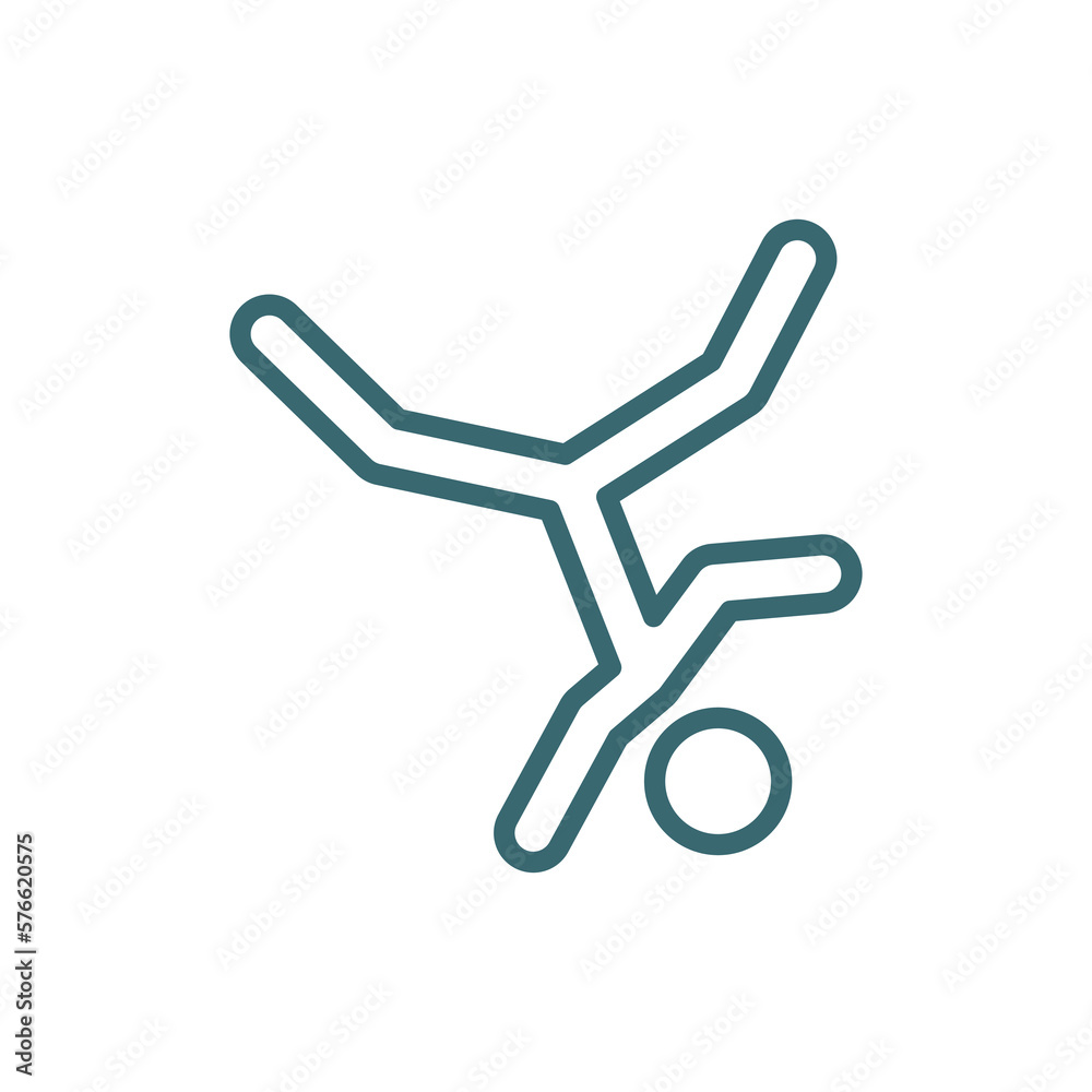 breakdance icon. Thin line breakdance icon from sport and game ...