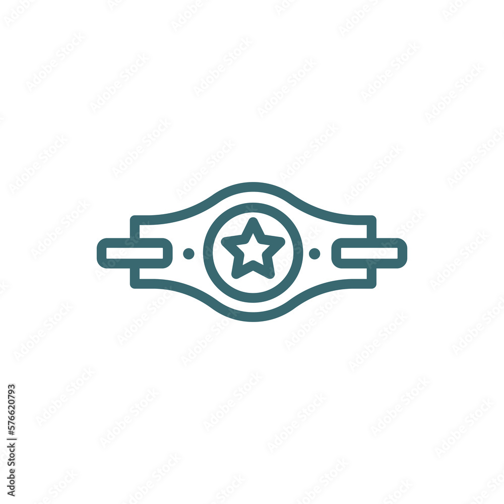 champion belt icon. Thin line champion belt icon from sport and game ...